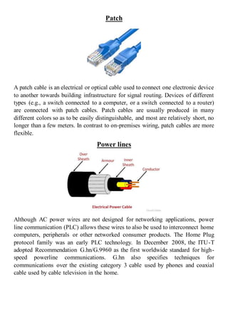Cables and connectors of computer networks | DOCX
