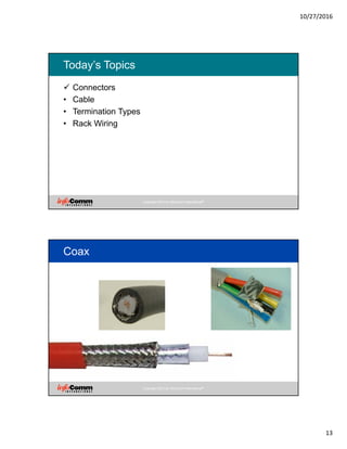 Connectors, Cables, Terminations and Rack Building | PDF