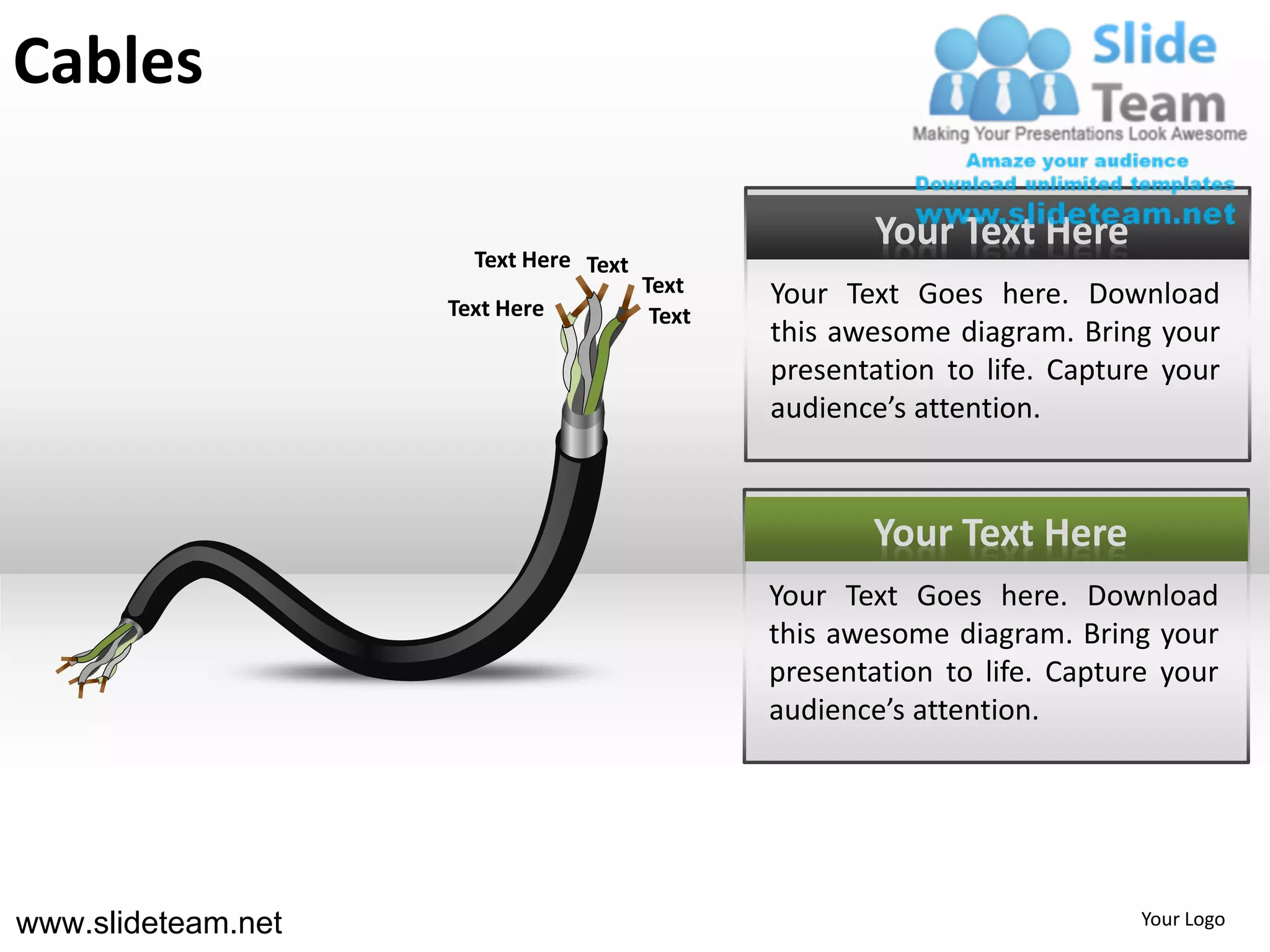 Cables ethernet fibre channel electric powerpoint ppt slides. | PPT
