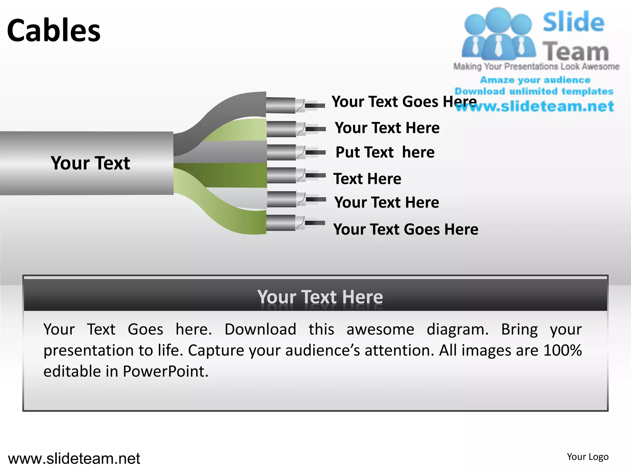Cables ethernet fibre channel electric powerpoint ppt slides. | PPT