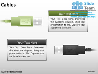 Cables ethernet fibre channel electric powerpoint ppt slides. | PPT