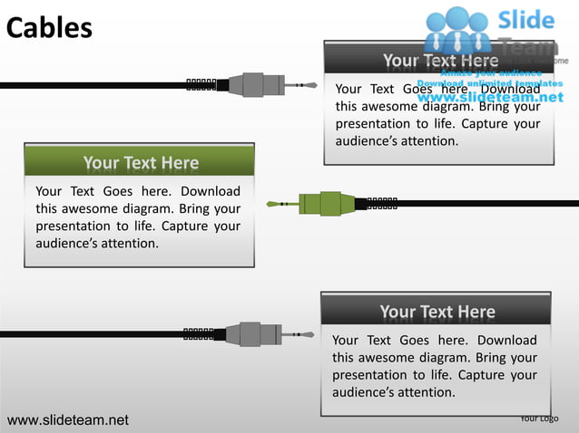 Cables ethernet fibre channel electric powerpoint ppt slides. | PPT