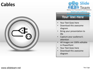 Cables ethernet fibre channel electric powerpoint ppt slides. | PPT