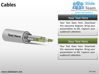 Cables ethernet fibre channel electric powerpoint ppt templates. | PPT