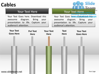Cables ethernet fibre channel electric powerpoint ppt templates. | PDF