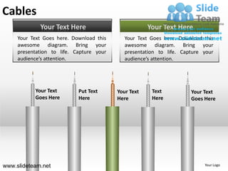 Cables ethernet fibre channel electric powerpoint ppt templates. | PPT