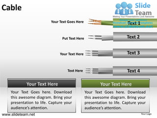 Cables ethernet fibre channel electric powerpoint ppt templates. | PPT