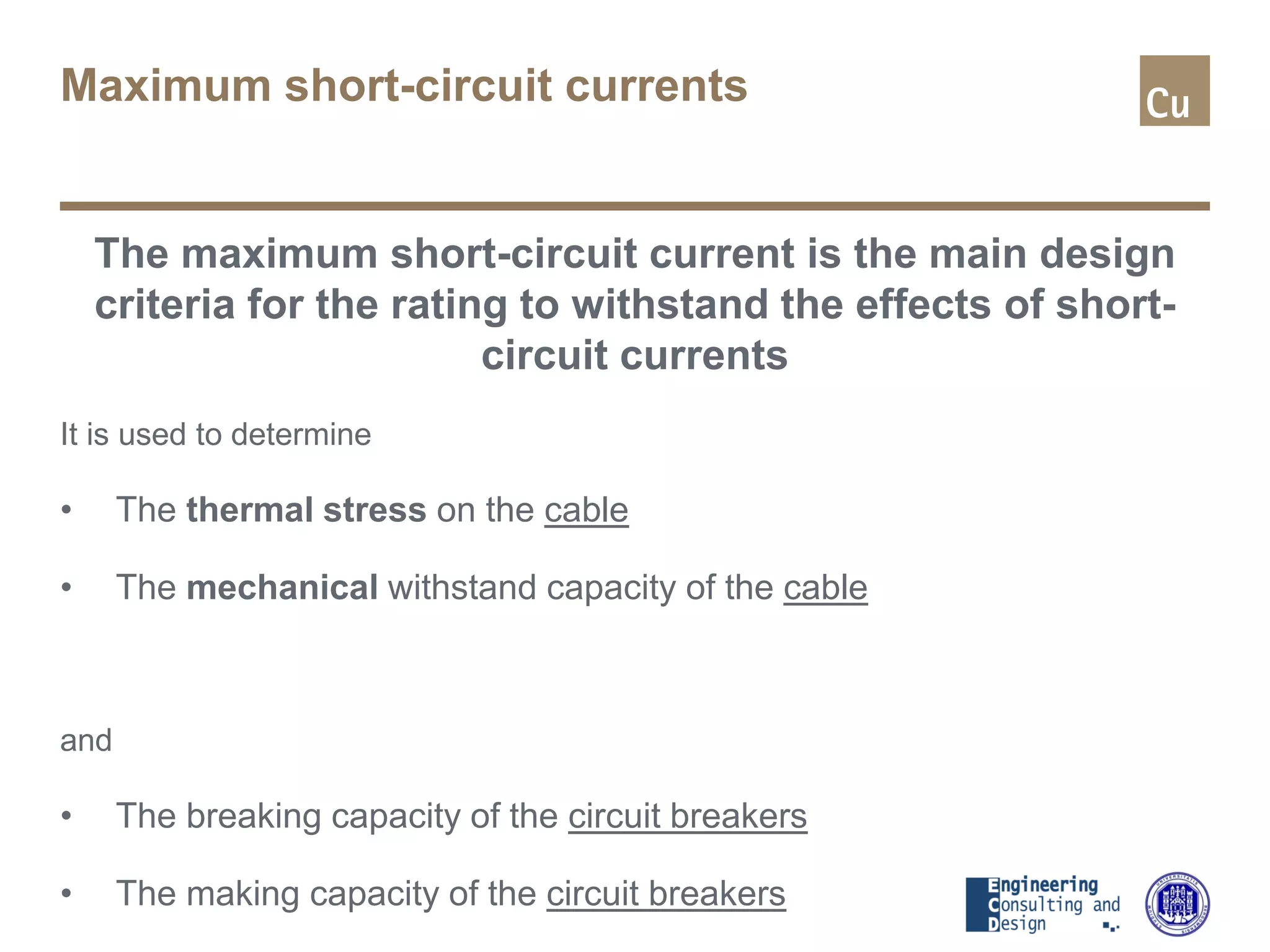 Cable sizing to withstand short circuit current | PDF