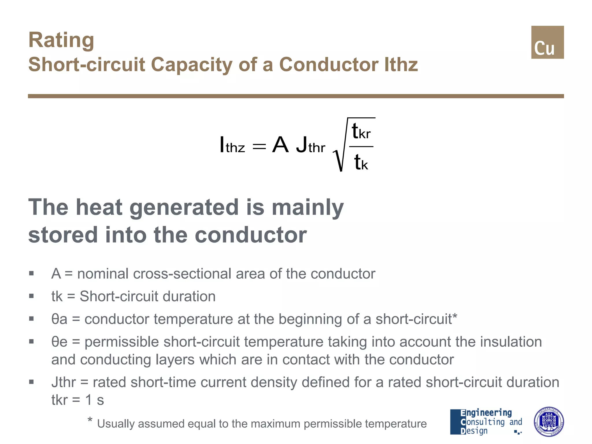 Cable sizing to withstand short circuit current | PDF