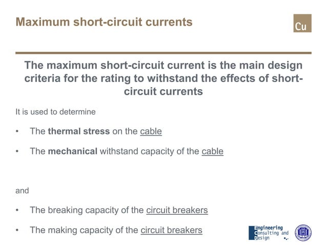 Cable sizing to withstand short circuit current | PDF | Physics | Science