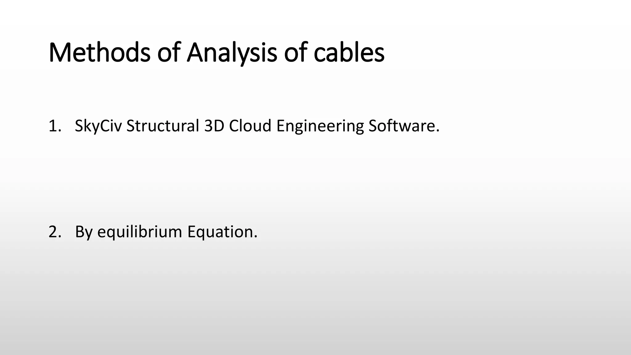 Cables in civil engineering | PPTX