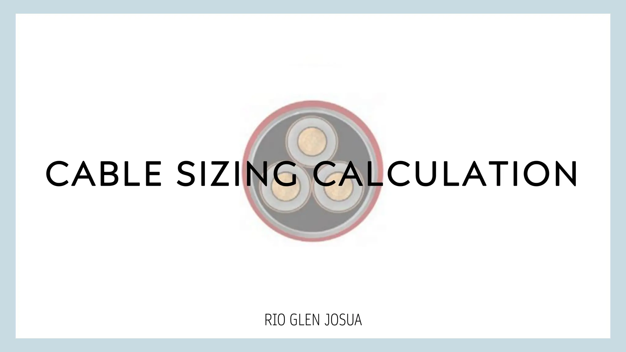 Cable Sizing Calculation for Electrical Engineering | PDF