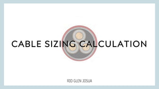 Cable Sizing Calculation for Electrical Engineering | PDF