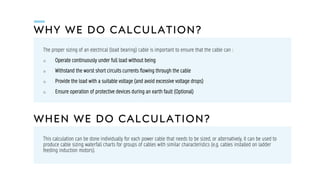 Cable Sizing Calculation for Electrical Engineering | PDF