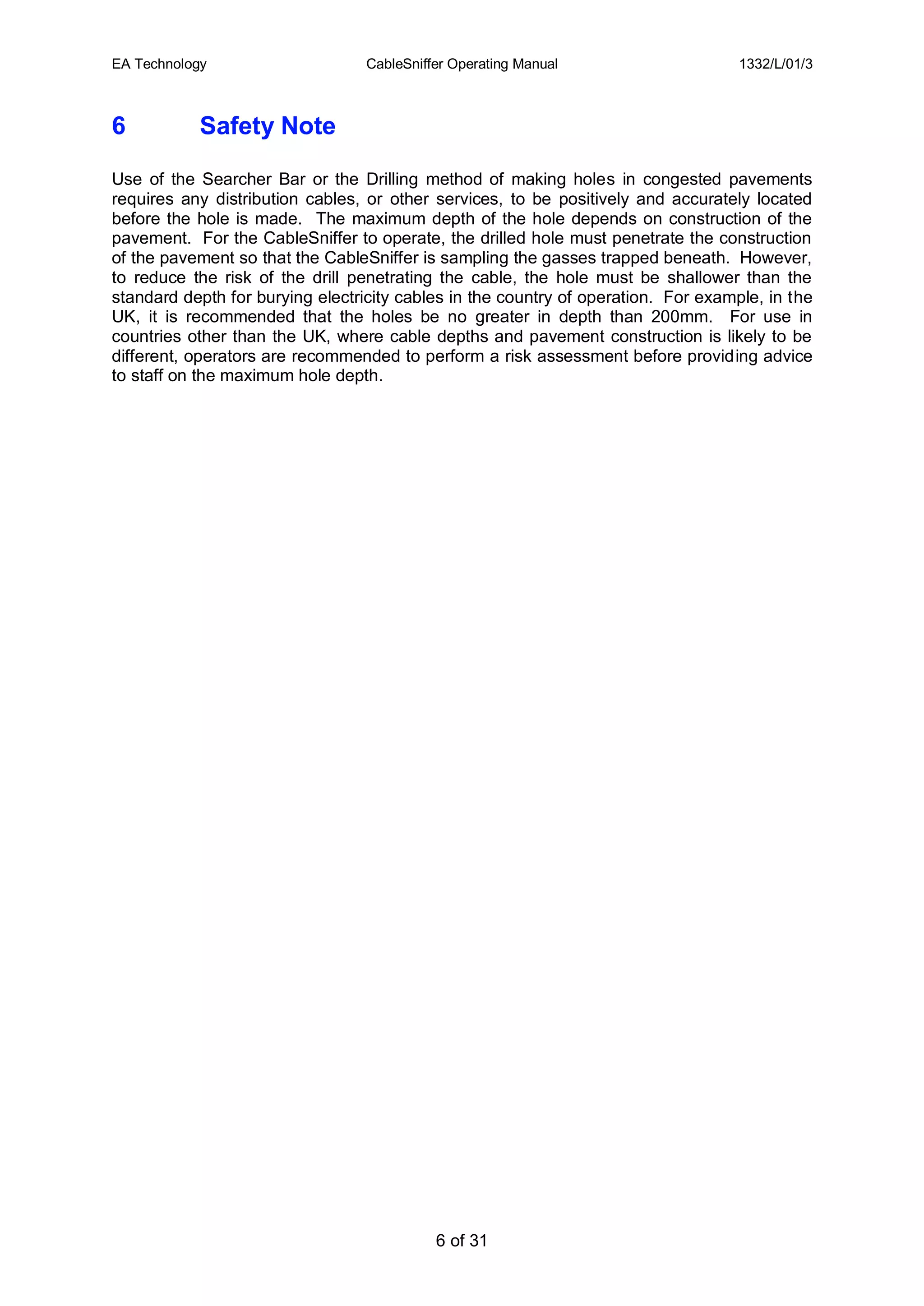 Cable Sniffer LV Cable Fault Locator - Operating Manual | PDF