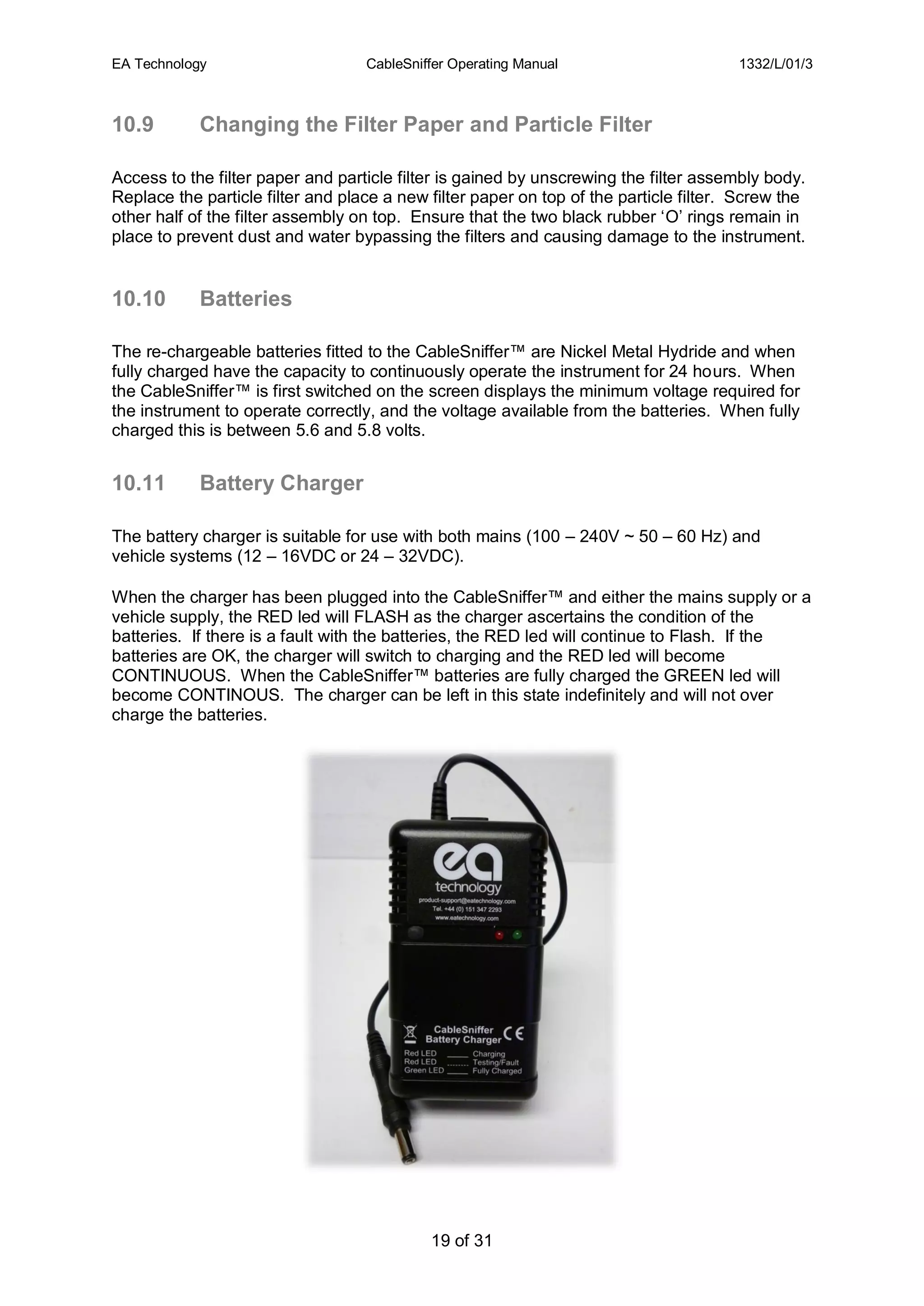 Cable Sniffer LV Cable Fault Locator - Operating Manual | PDF