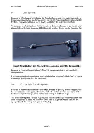 Cable Sniffer LV Cable Fault Locator - Operating Manual | PDF