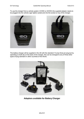 Cable Sniffer LV Cable Fault Locator - Operating Manual | PDF