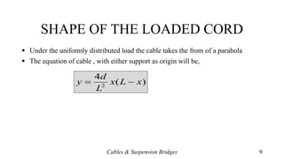 Cables & suspension bridges | PPTX