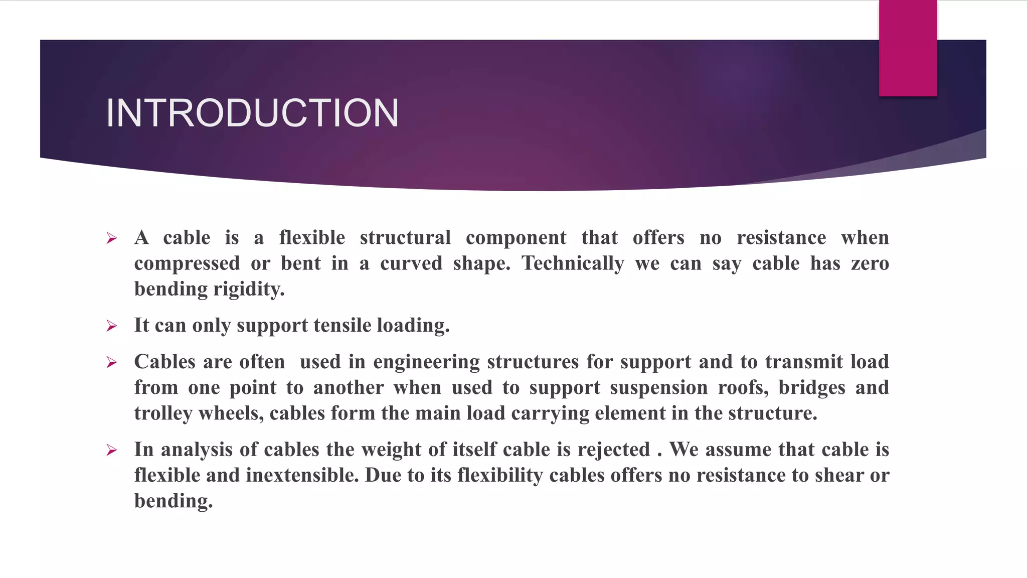 Cable strucutres(presentation) | PPTX
