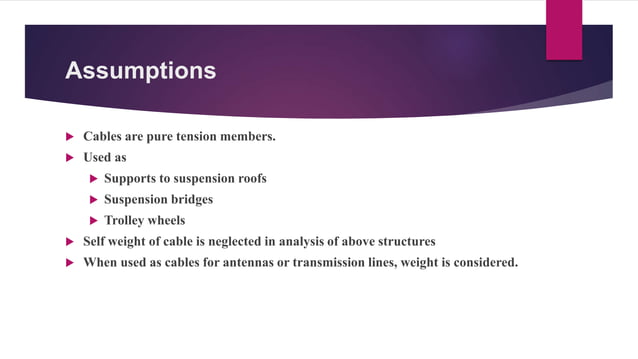 Cable strucutres(presentation) | PPTX