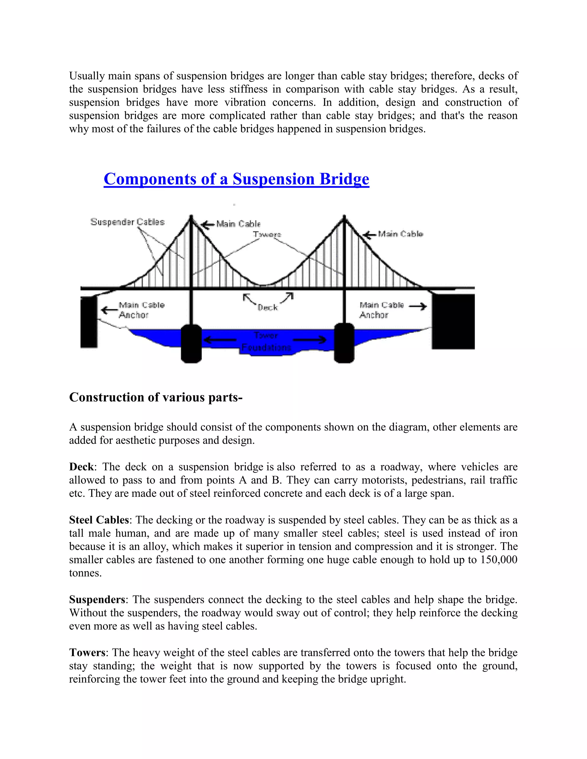 Cable suspension bridge pdf | PDF