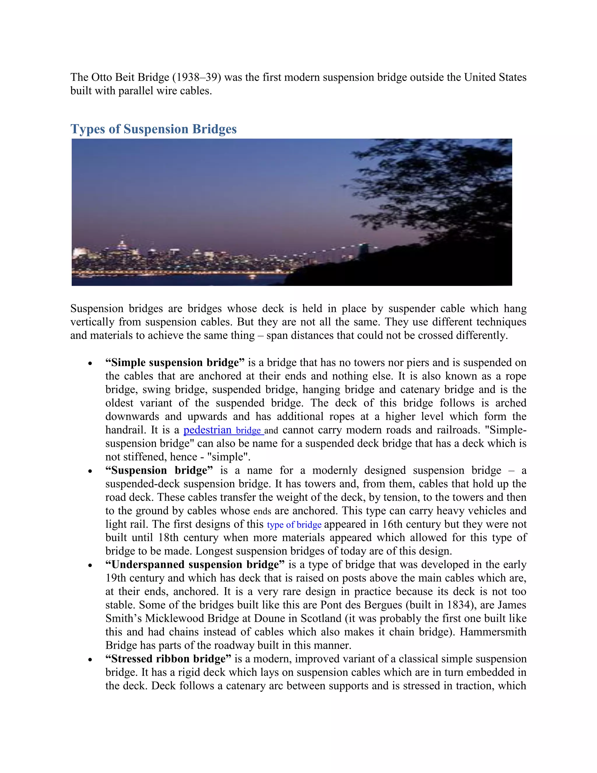 Cable suspension bridge pdf | PDF