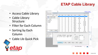 Document de formation Systeme cable sur ETAP | PPT