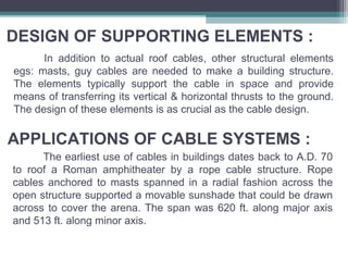 Cable systems - form active structure system | PPT