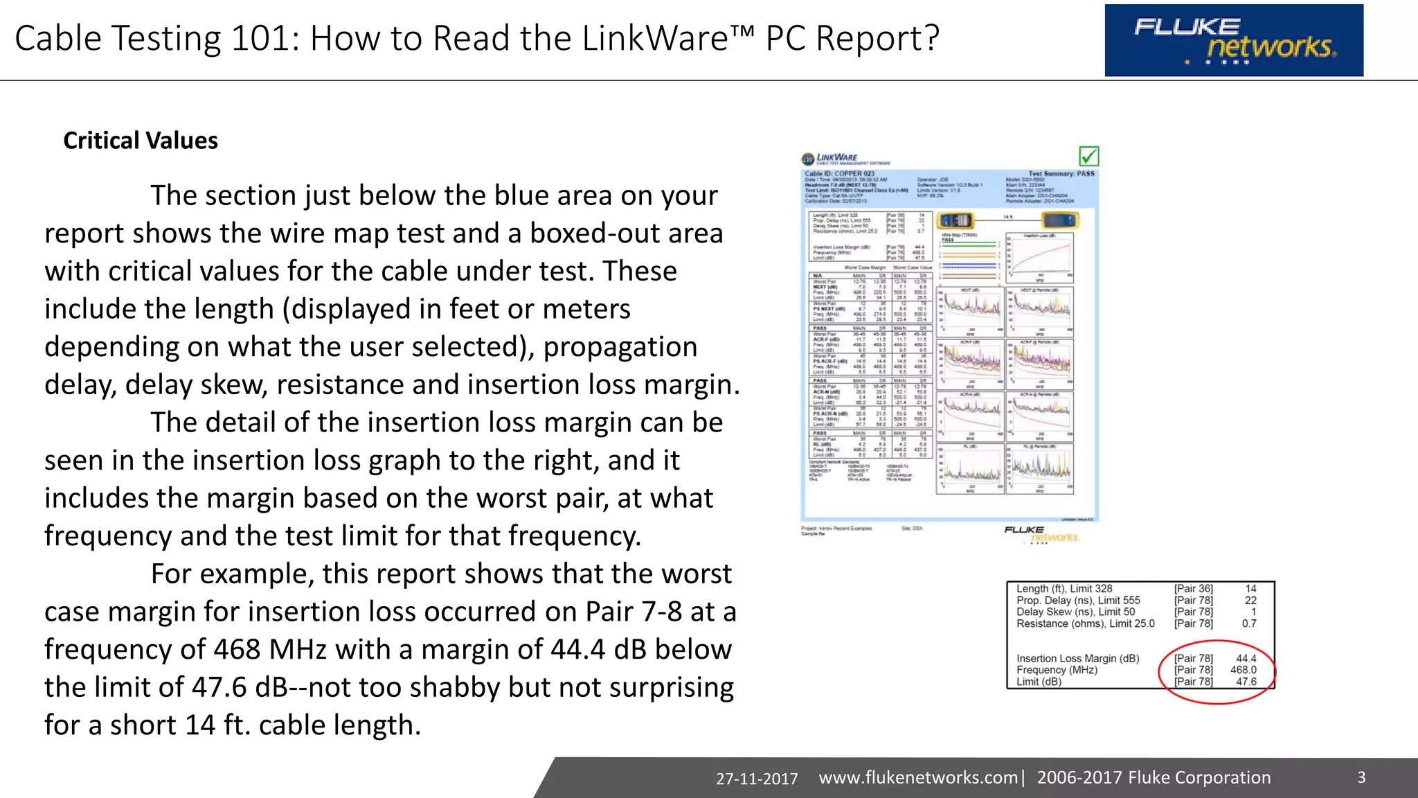 Cable testing 101 how to read the link ware™ pc report | PDF
