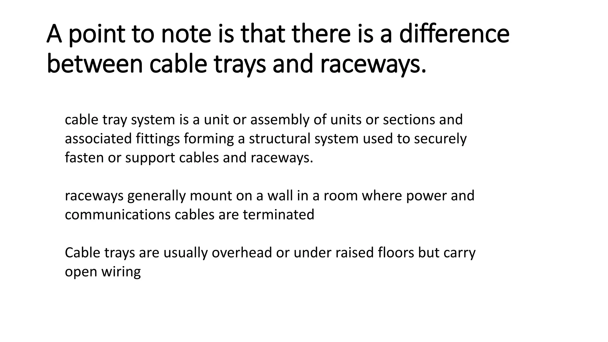 PROCEDURES IN RACEWAY AND CABLE TRAY INSTALLATION | PPTX