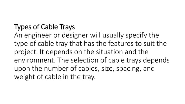 PROCEDURES IN RACEWAY AND CABLE TRAY INSTALLATION | PPTX