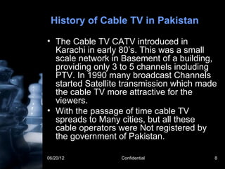 Cable tv & direct to home television scope | PPT