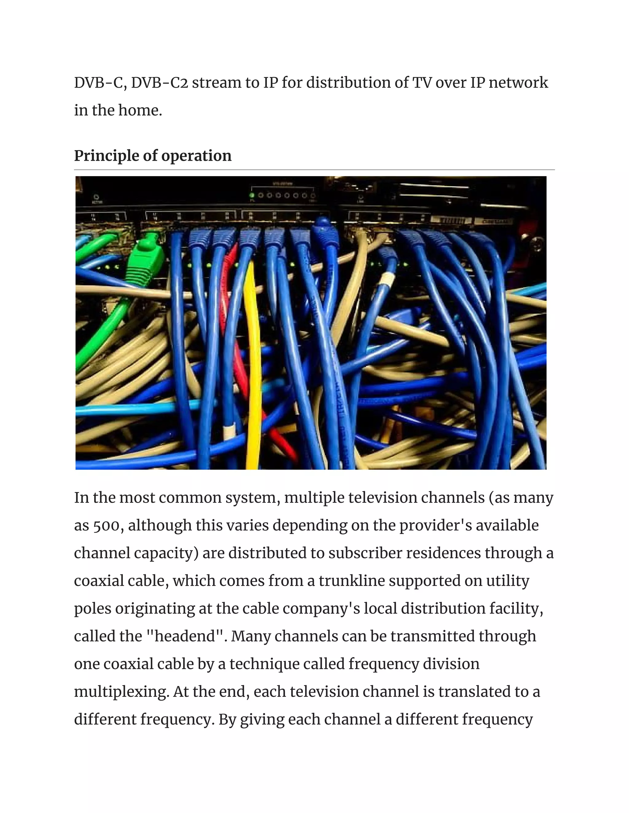 Cable tv network | PDF