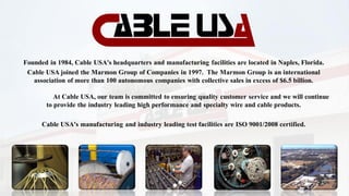 Cable USA Custom Cable Overview Presentation | PDF