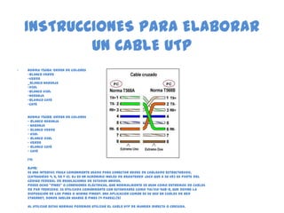 Cable utp categoría 5 | PPTX