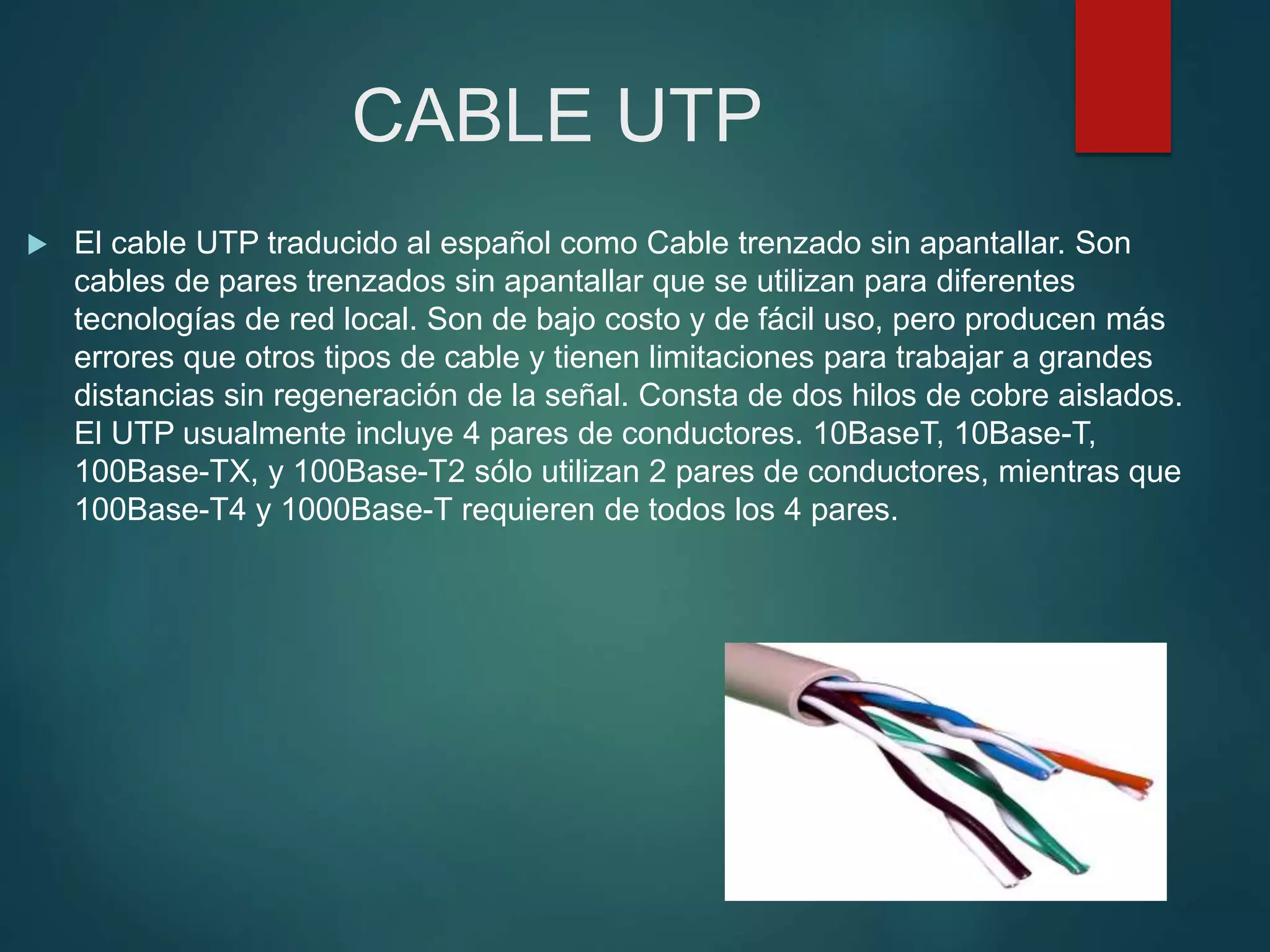 Cable utp y coaxial | PPT
