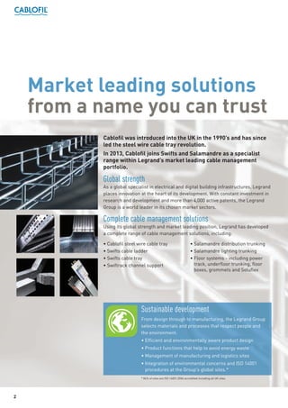 Cablofil Steel Wire Cable Tray Product Catalogue | PDF