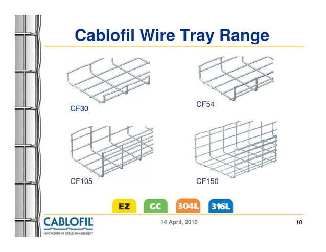 Cablofil Cable Management Solutions Presentation - Cablofil Wire Cable ...