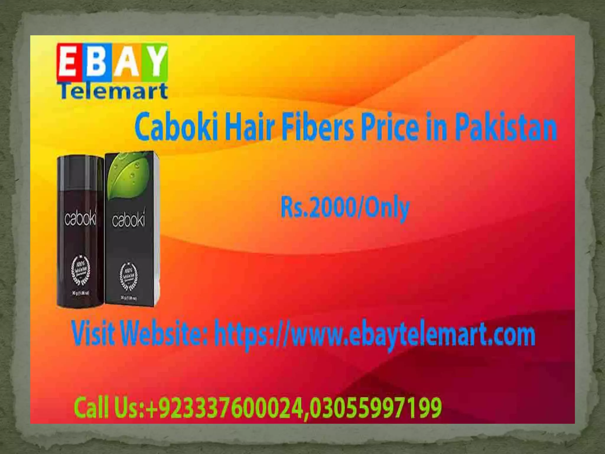 Caboki hair fibers in pakistan | PPT
