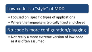 Low-code vs Model-Driven Engineering | PPT