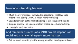 Low-code vs Model-Driven Engineering | PPT
