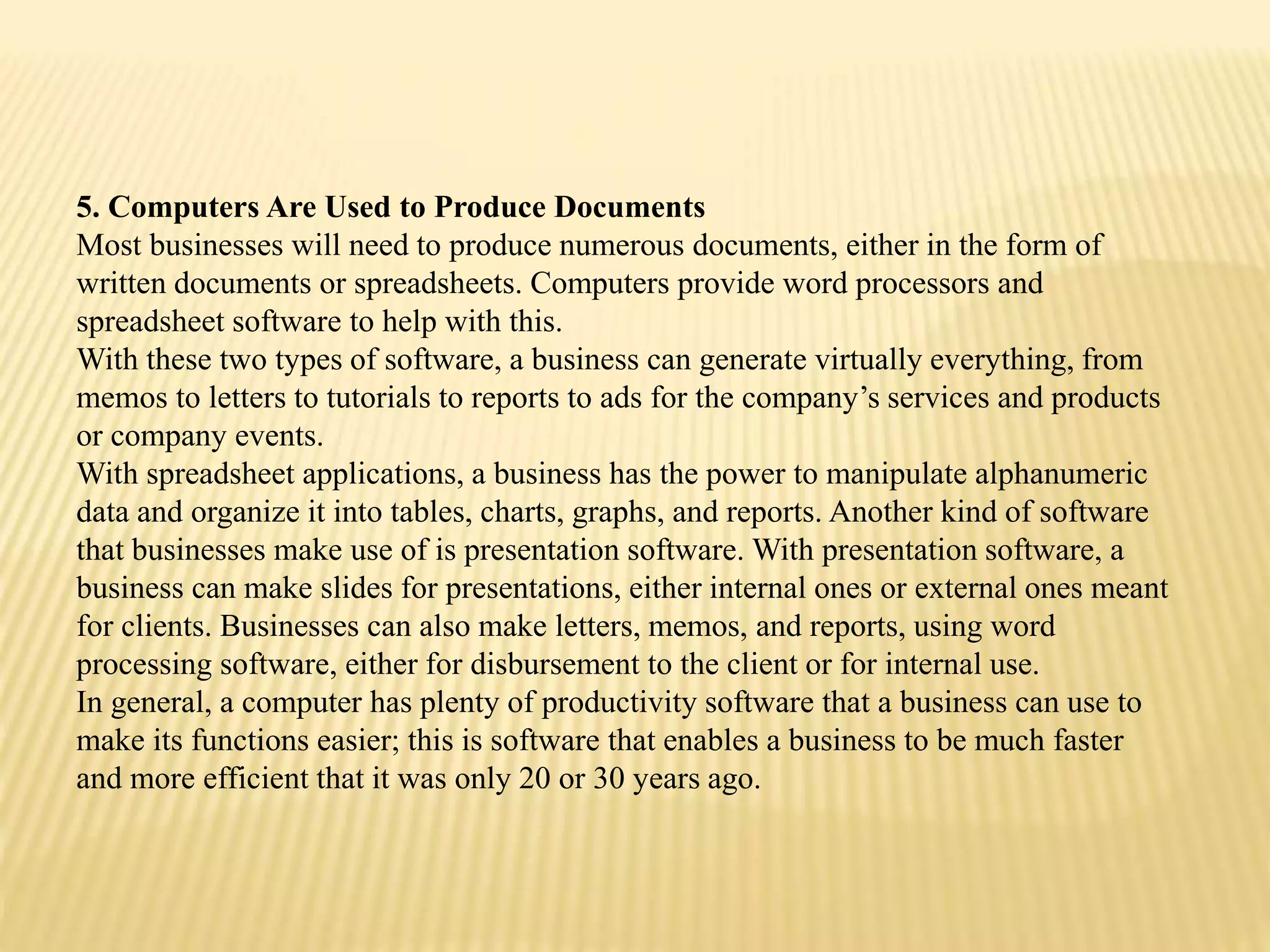 computer application in business | PPTX