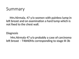 CA BREAST Etiology, Staging and management | PPT