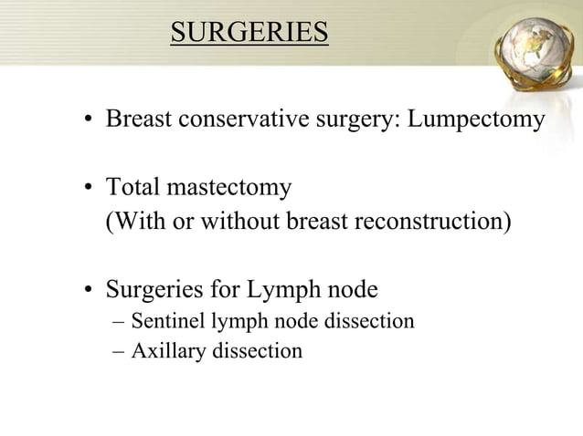 Ca breast management (according to NCCN guidelines) | PPTX