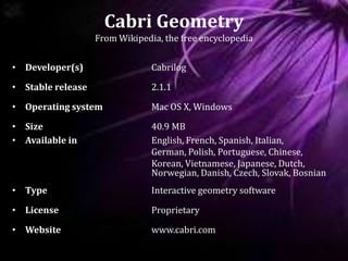 Cabri geometry | PDF | Graphics Software | Computer Software and Applications