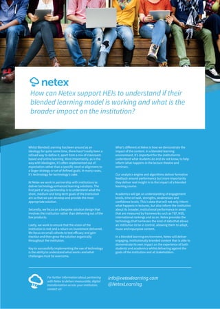 Netex EdTech | Your learning vision realised! [EN] | PDF