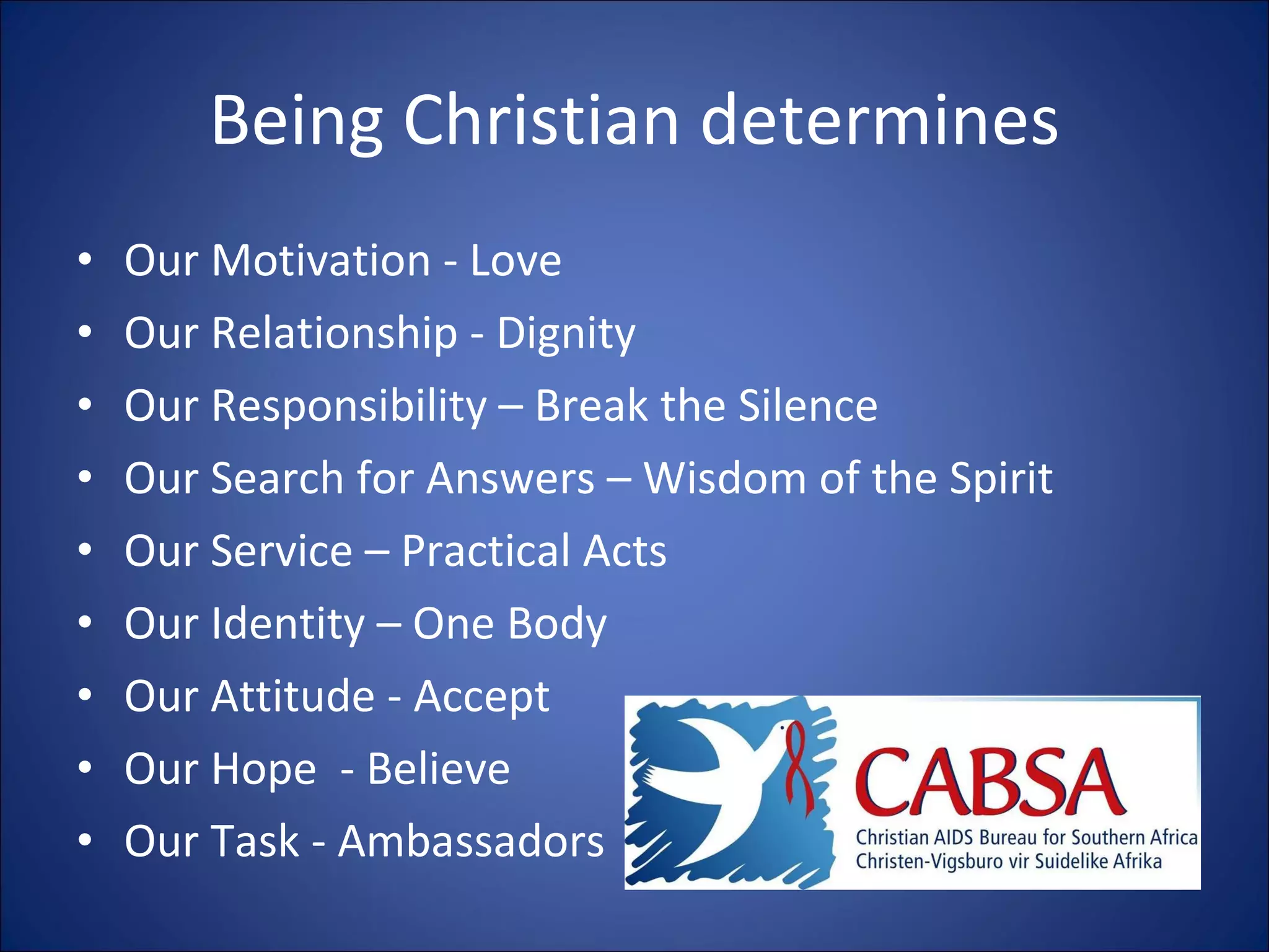 CABSA Guiding Principles | PPT