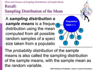CABT SHS Statistics & Probability - Mean and Variance of Sampling ...