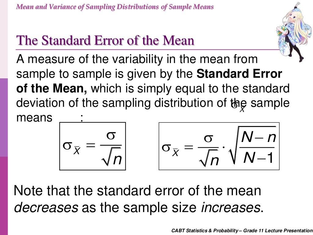 CABT SHS Statistics & Probability - Mean and Variance of Sampling Dis…
